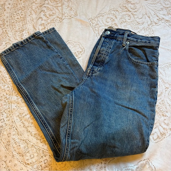 Everlane | Jeans | Everlane High Rise Cheeky Straight Jean 3 Ankle Medium Wash Button Fly | Poshmark